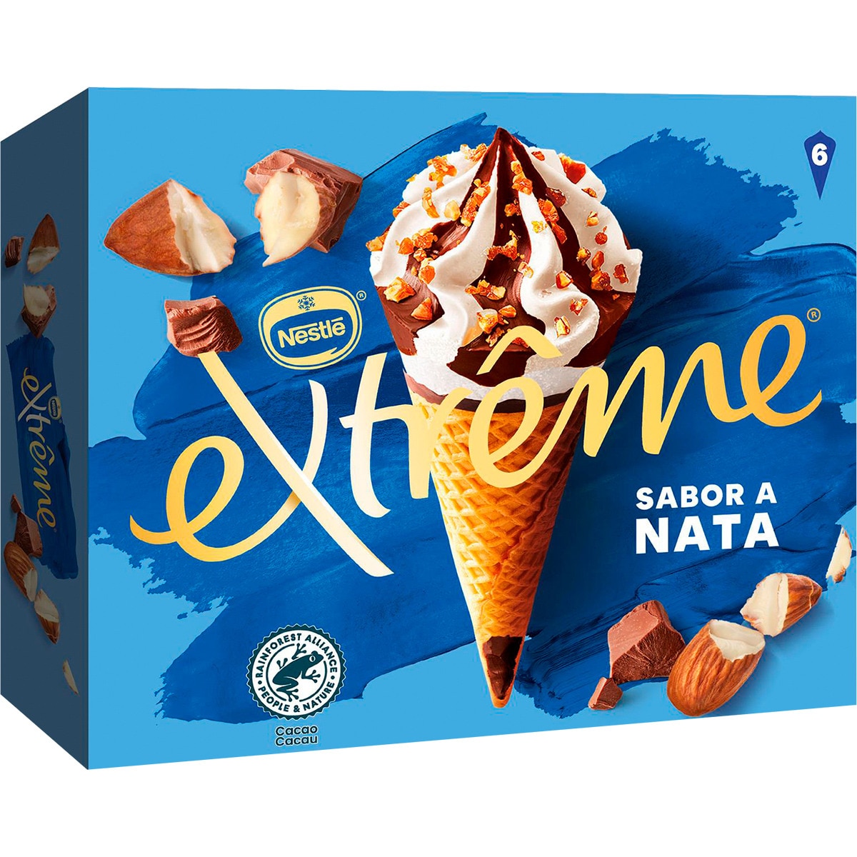 Comprar Cono de helado sabor nata y almendra caramelizada 6 unidades ...
