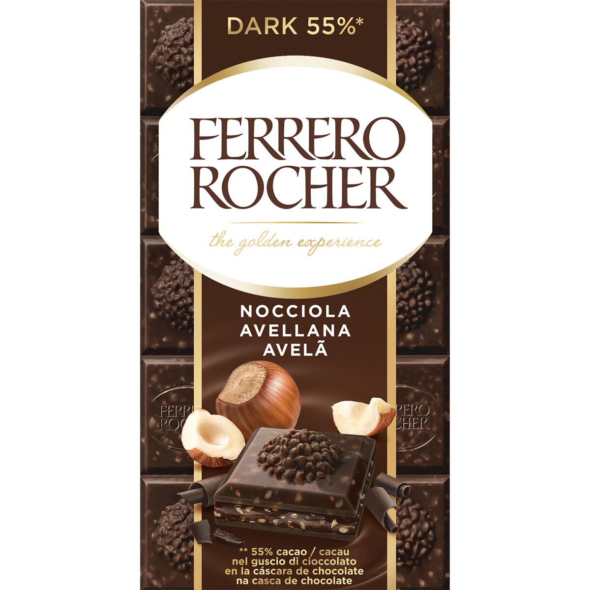 Comprar Chocolate negro 55% cacao con avellanas tableta 90 g · FERRERO ...