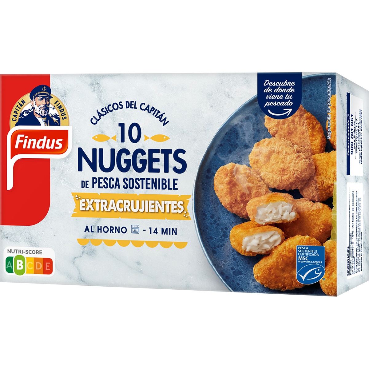 Nuggets de pescado extracrujientes 10 unidades estuche 245 g · FINDUS ...