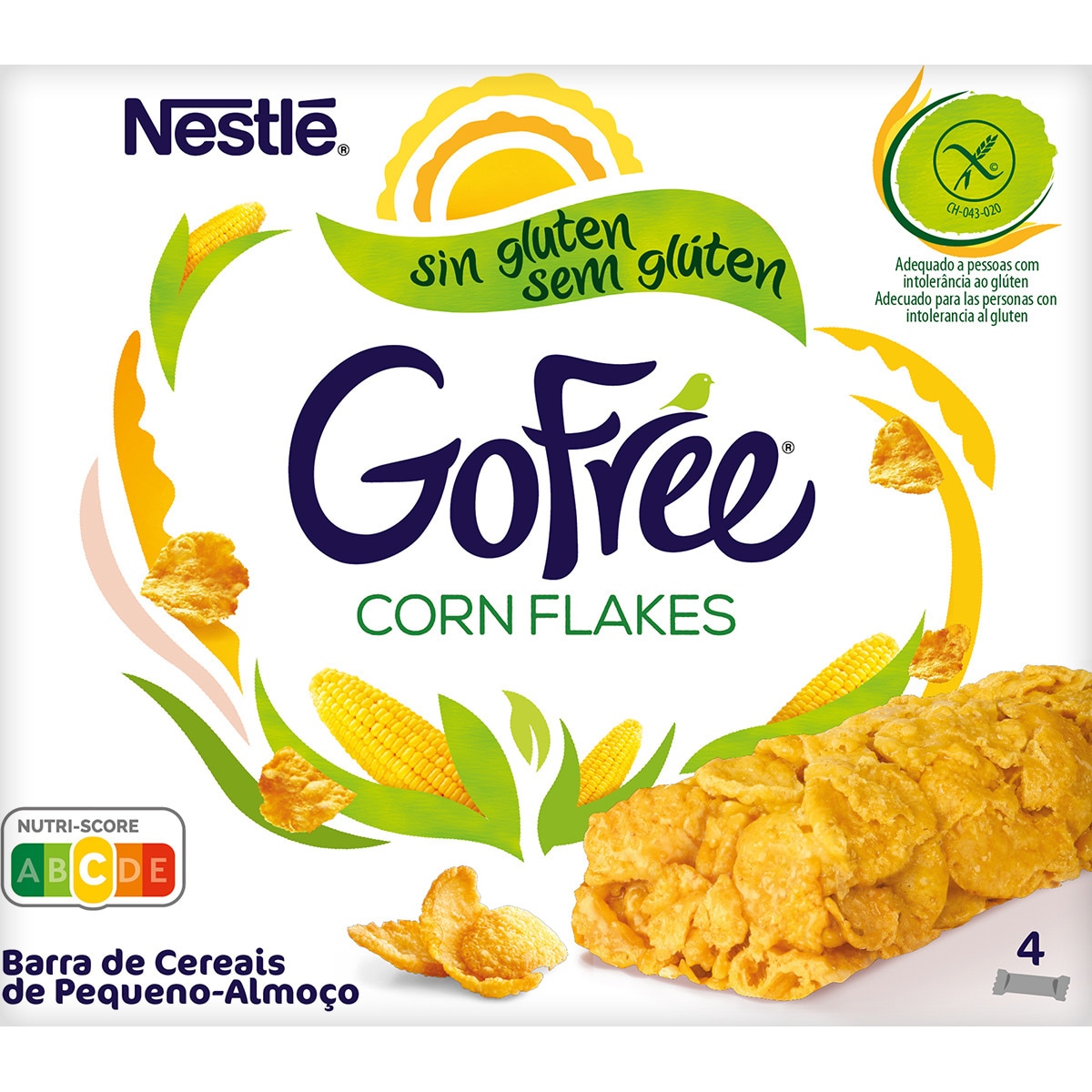 Corn Flakes Barritas De Cereales Sin Gluten 4 Unidades Estuche 88 G