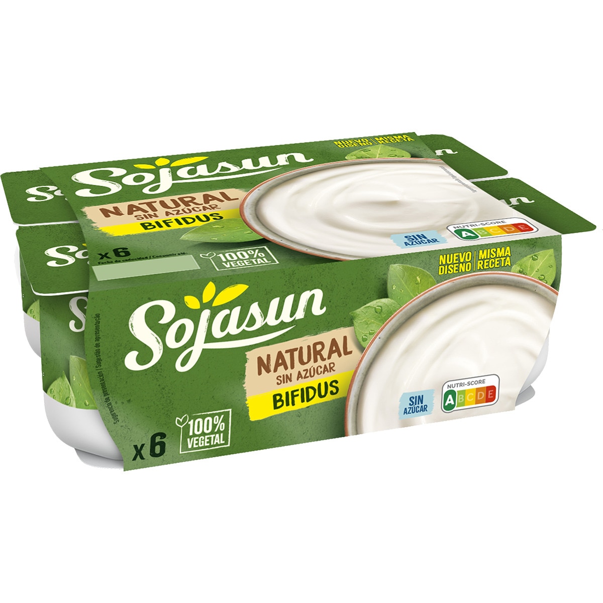 bífidus vegetal de soja natural sin azúcar sin lactosa pack 6 unidades ...