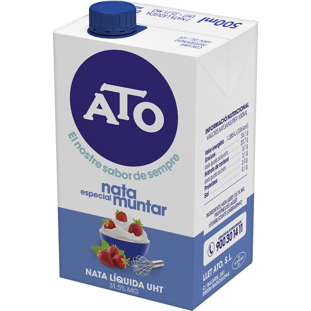 Comprar Nata líquida UHT especial para montar 35,1% MG envase 500 ml ...