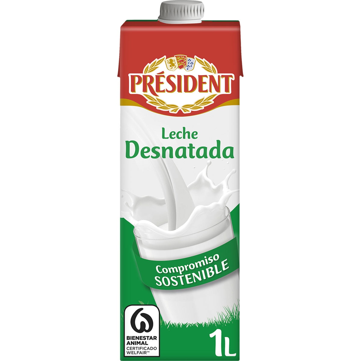 Leche desnatada brik 1 l · PRESIDENT · Supermercado El Corte Inglés El ...