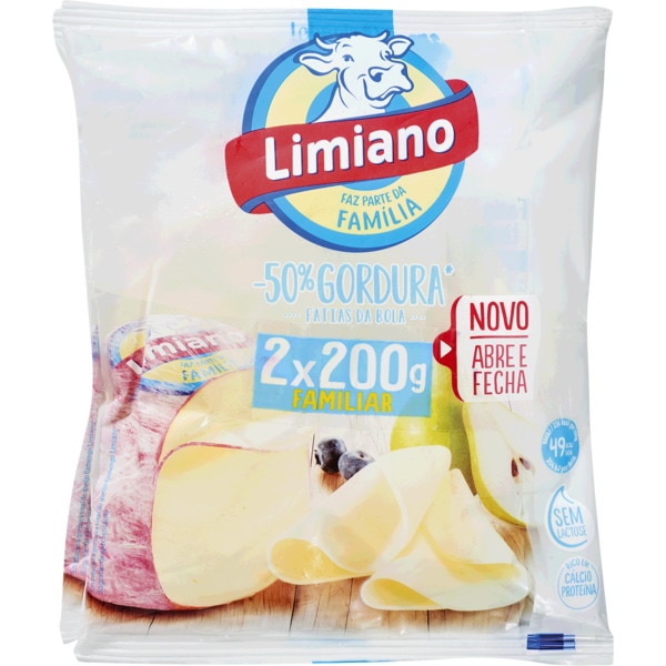 Queijo Flamengo Light -50% Gordura em Fatias Pack 2 embalagem 400 g ...