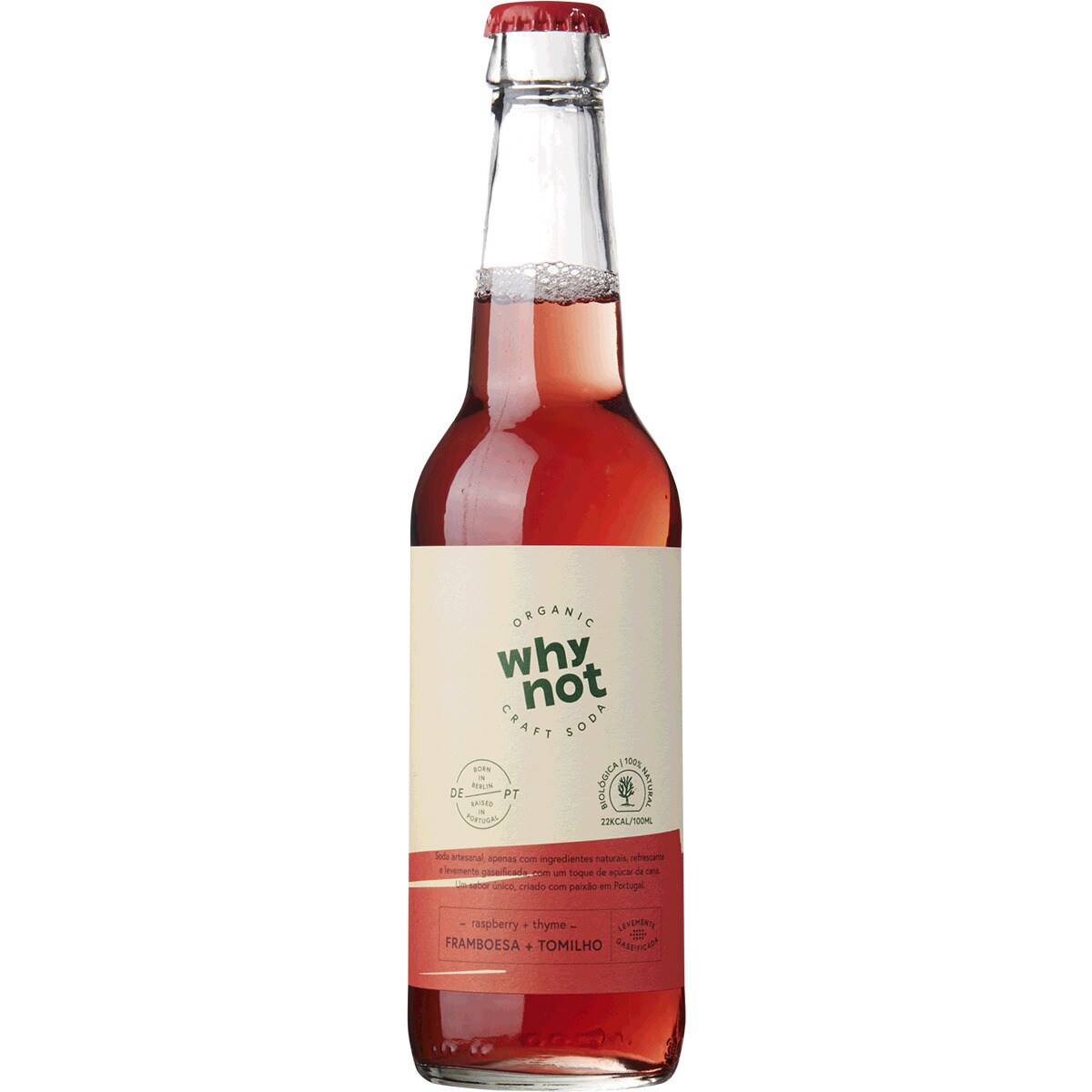 Soda de Framboesa e Tomilho Biológica garrafa 330 ml · Why Not ...