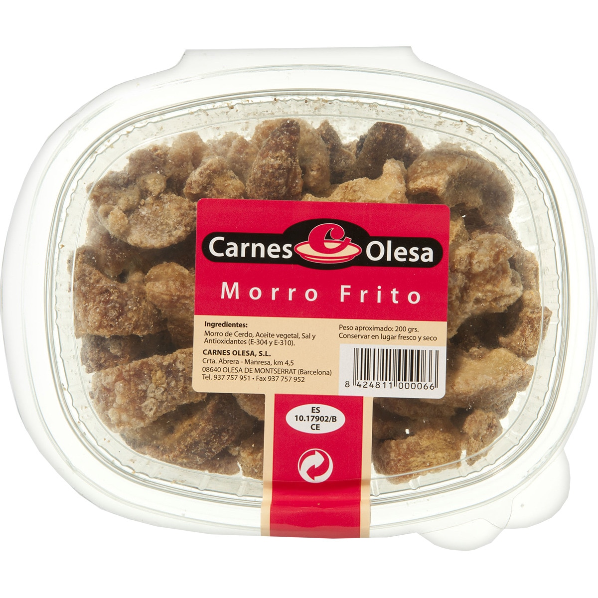snack de morro frito tarrina 200 g · CARNES OLESA · Supermercado El ...