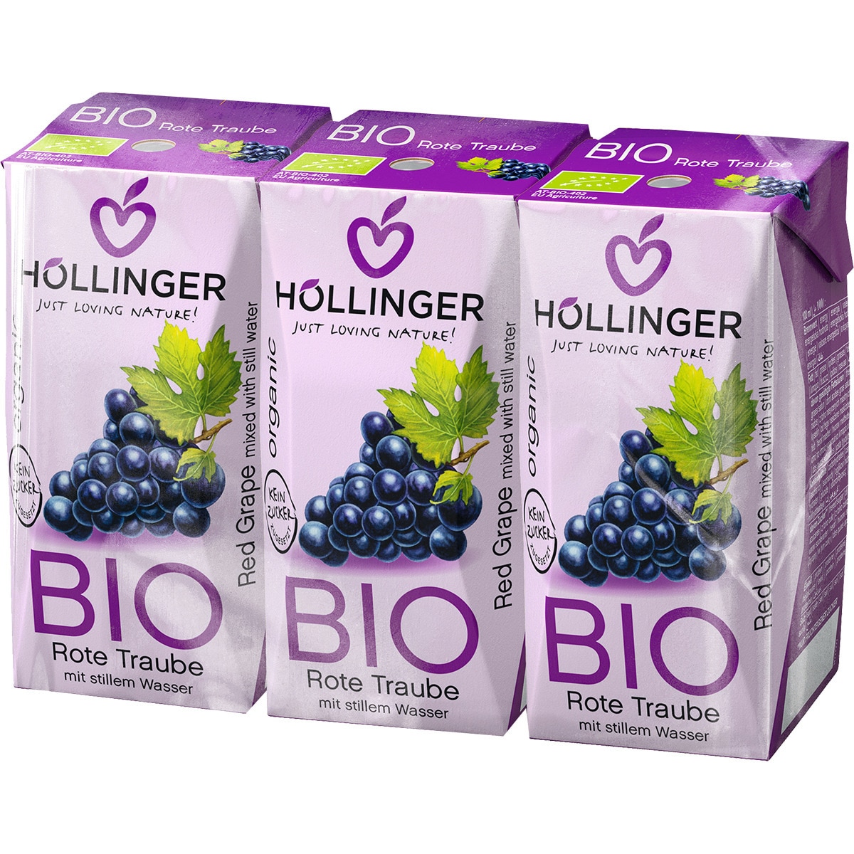 Bio zumo de uva roja ecológica a partir de concentrado pack 3 briks 200 ...