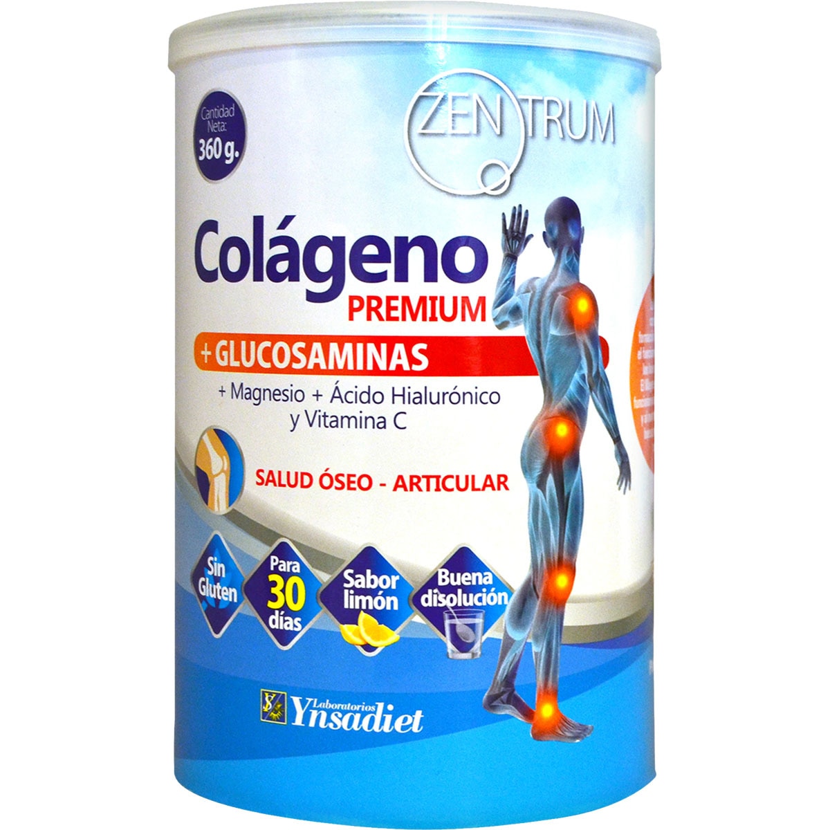 Zentrum colágeno con glucosaminas, magnesio, ácido hialurónico y ...