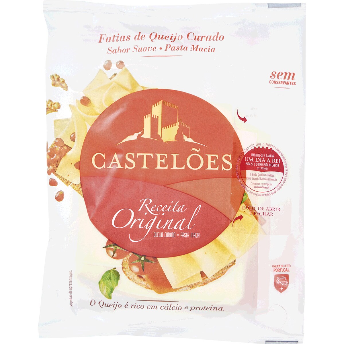 Queijo Curado em Fatias embalagem 200 g · Castelões · Supermercado El ...