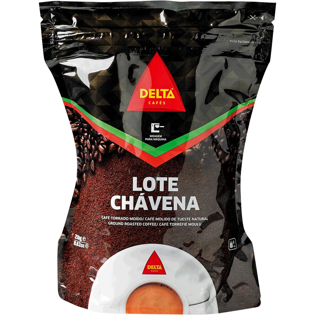 Café Moído Torrado Lote Chávena Moagem Máquina embalagem 250 g · Delta ...