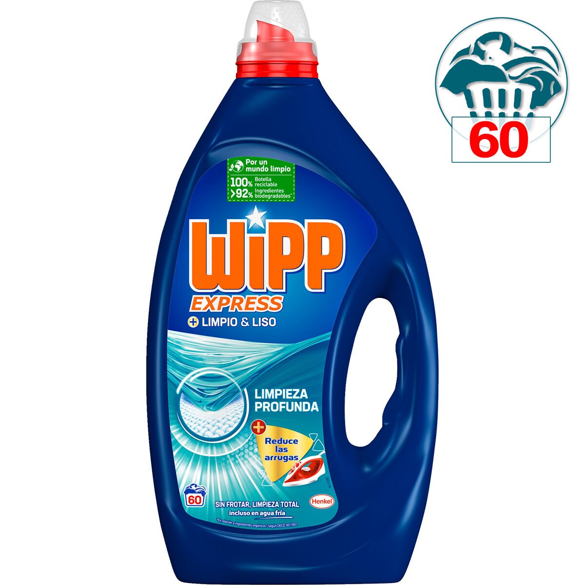 Clean & Smooth liquid washing machine detergent gel bottle 60 dose ...