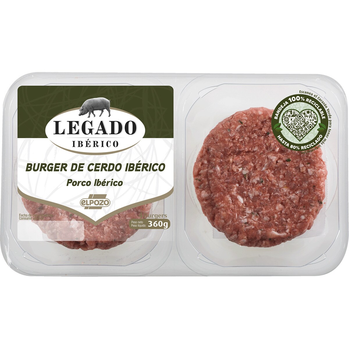 Burger meat de cerdo ibérico sin gluten y sin lactosa 4 unidades ...