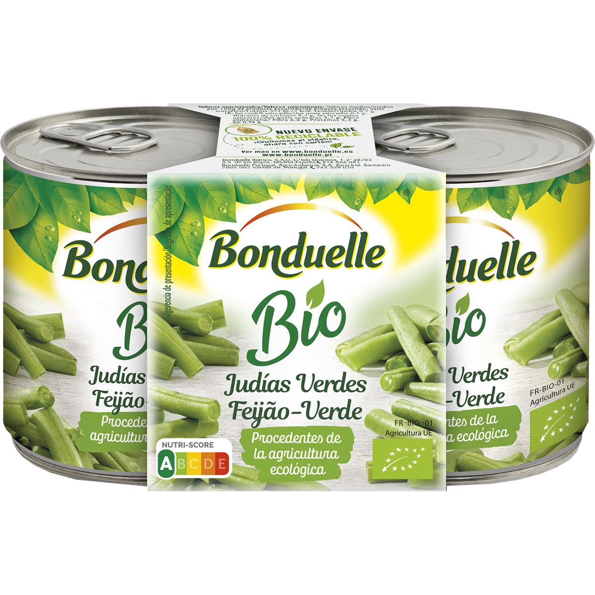 judías verdes ecológicas finas cortadas pack 2 latas 110 g neto ...