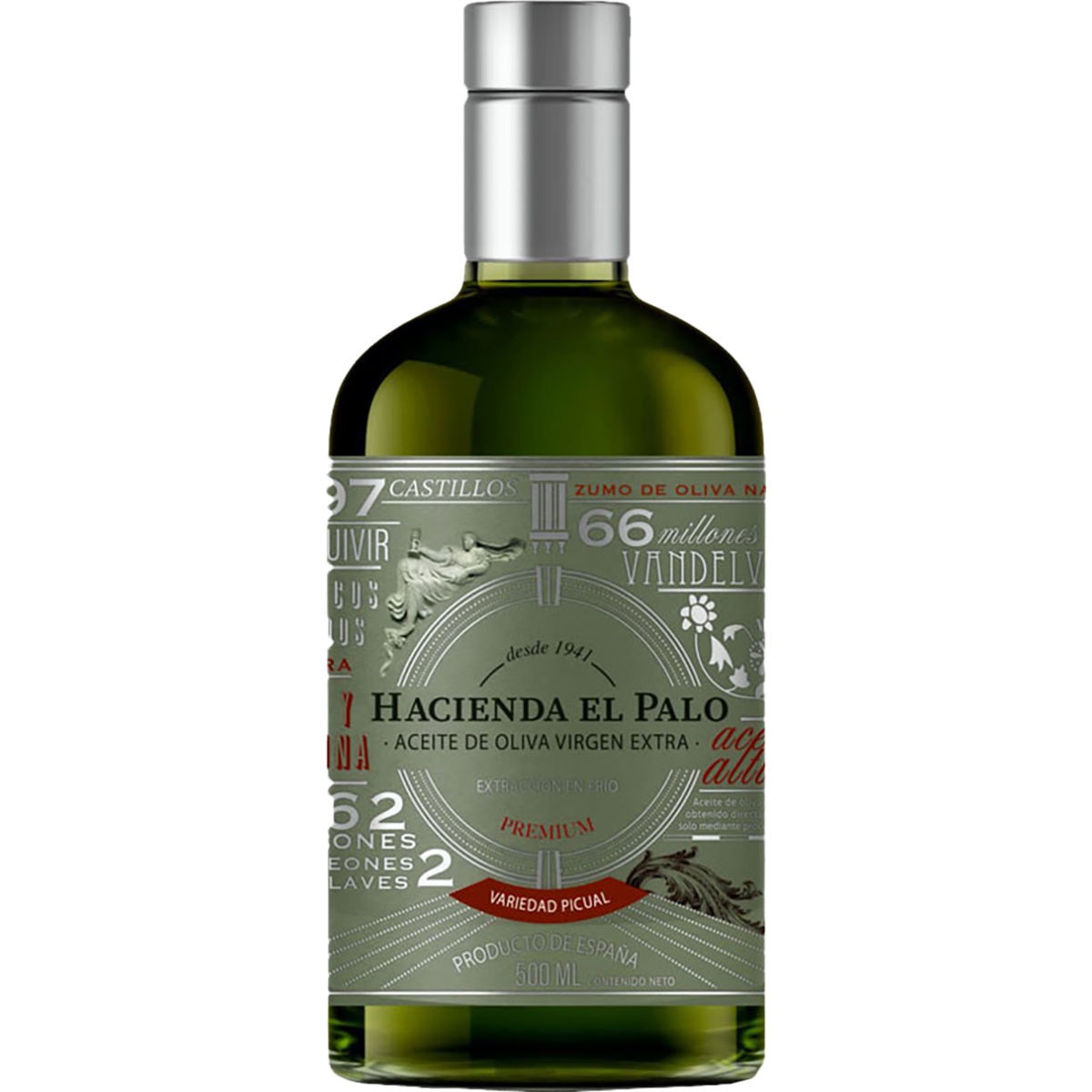 aceite de oliva virgen extra Picual botella 500 ml · HACIENDA EL PALO ...