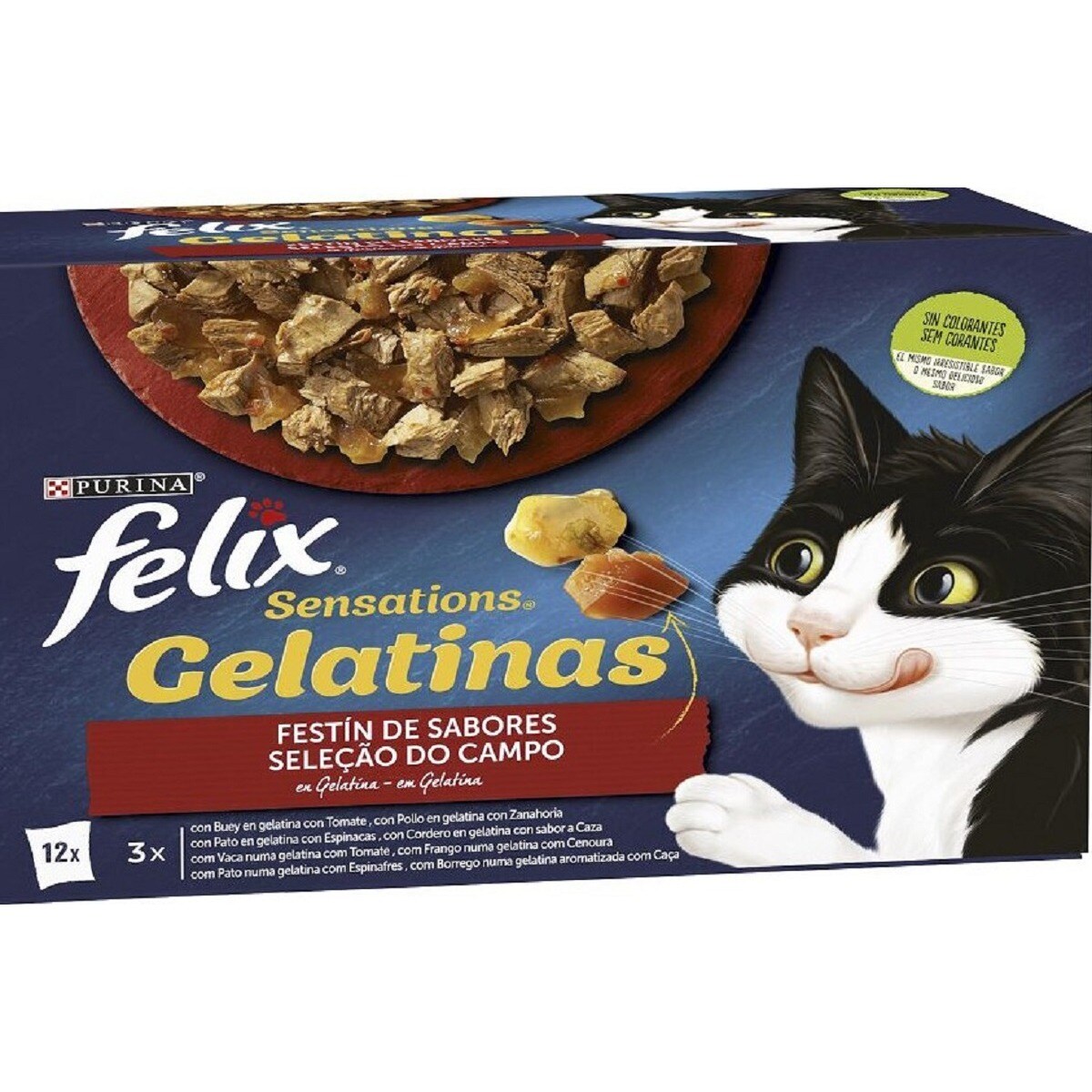 Alimento Húmido para Gato Sensations com uma Selecção de Carnes Pack 12 ...