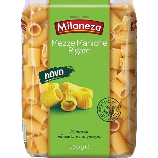 Massa Mezze Maniche Rigate embalagem 500 g · Milaneza · Supermercado El ...