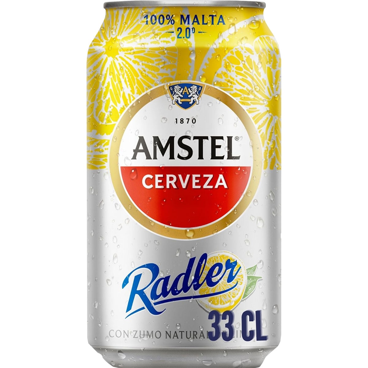 Radler lager with natural lemon juice tin 33 cl · AMSTEL · Supermercado ...