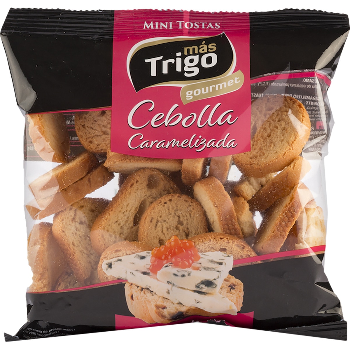 Gourmet mini tostas con cebolla caramelizada bolsa 120 g · MAS TRIGO ...