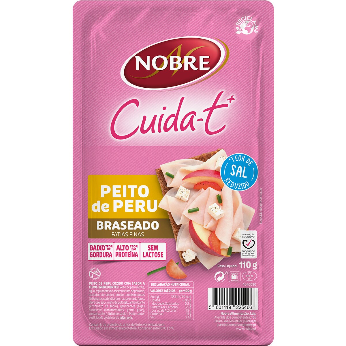 Cuida-t+ Peito de Peru Braseado em Fatias Finas Baixo Teor de Sal e ...