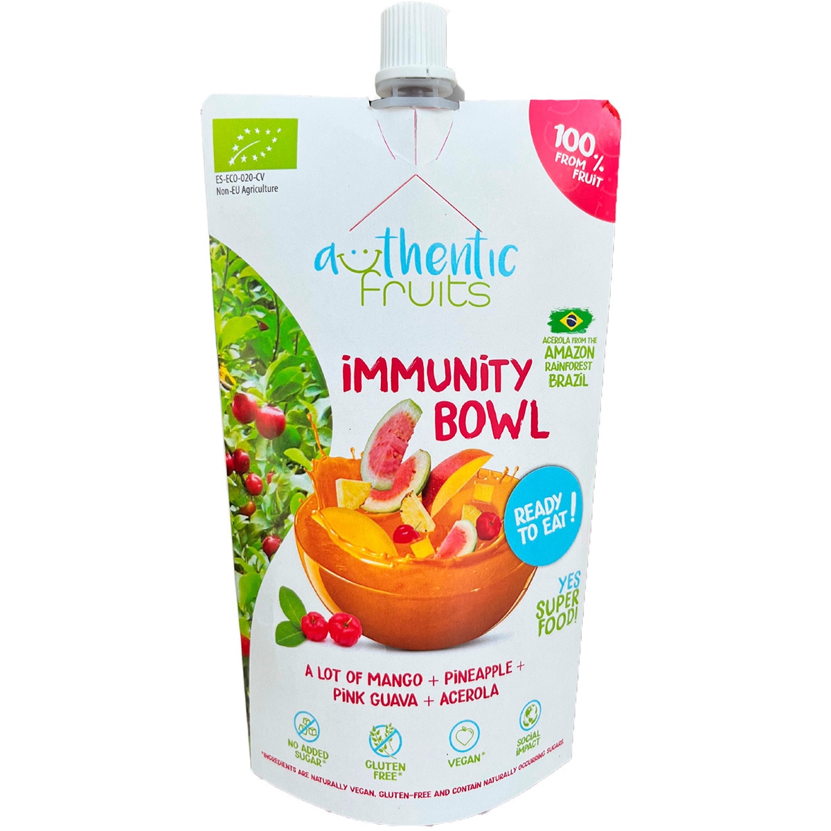 Immunity Bowl Frutos Tropicais embalagem 190 g · AUTHENTIC Fruits ...