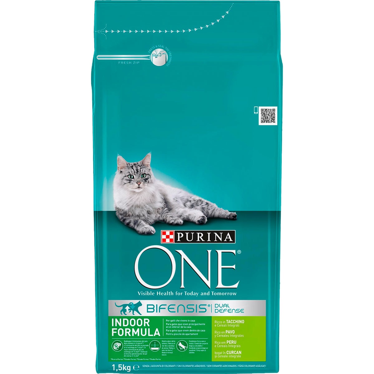 Indoor cat food with turkey and wholegrain cereals for sterilised adult ...