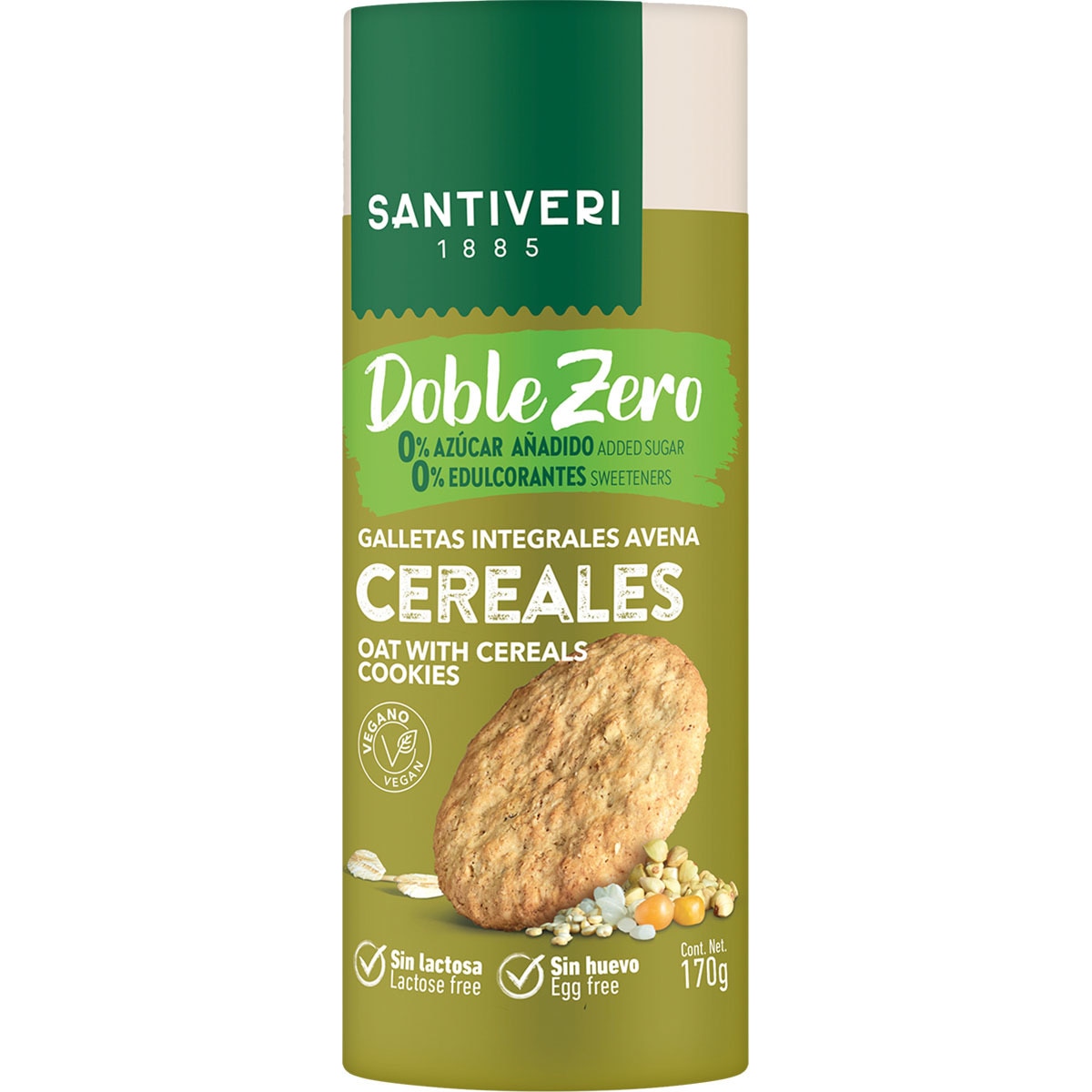 Doble Zero wholegrain oat biscuits lactose-free 0% added sugar 0% ...