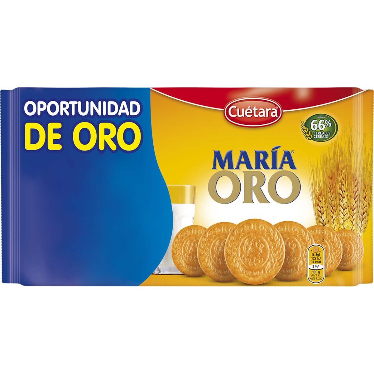 Galletas de desayuno con 66% de cereales paquete 900 g · CUETARA MARIA ...