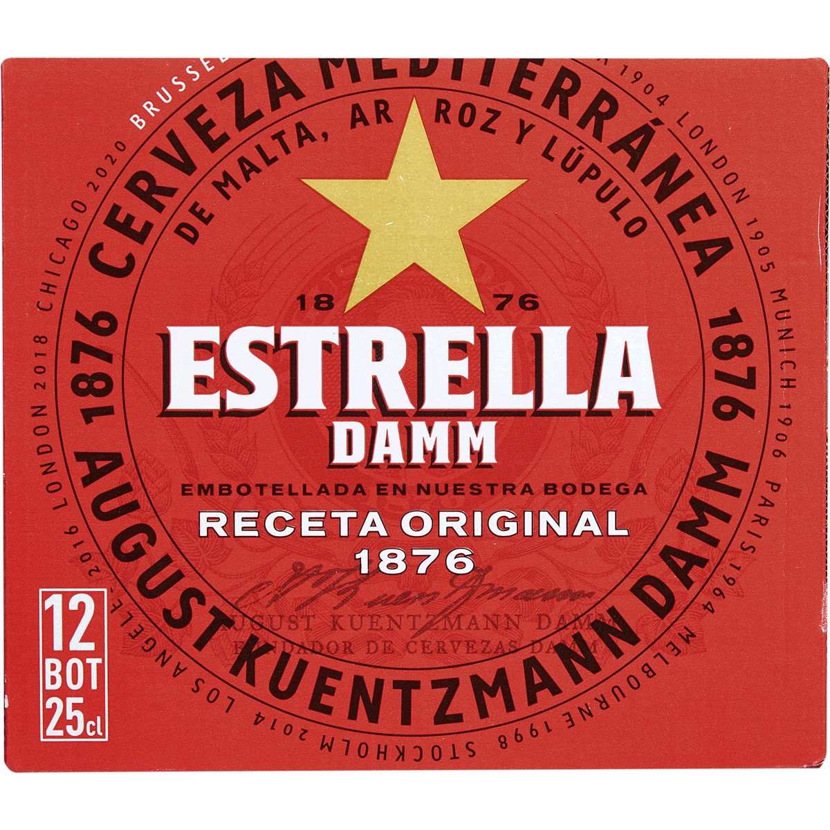 Cerveja Estrella Pack 12 unidades embalagem 25 cl · Estrella Damm ...