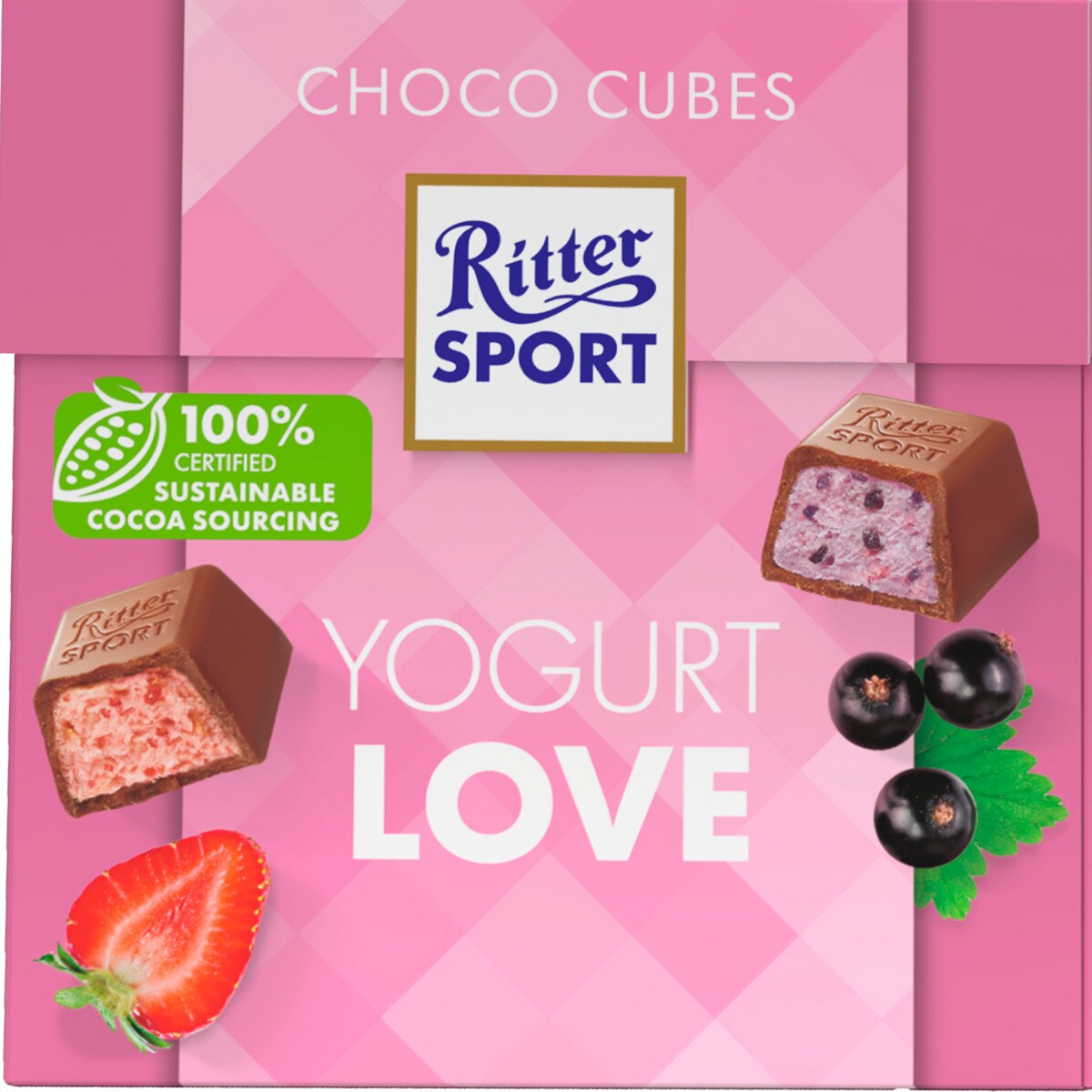 Bombom Sortido Mini Cubos de Chocolate Iogurte Love embalagem 176 g ...