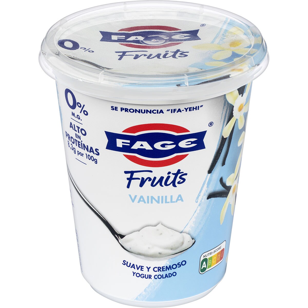 Fruits yogur griego suave y cremoso con vainilla desnatado 0% m.g ...