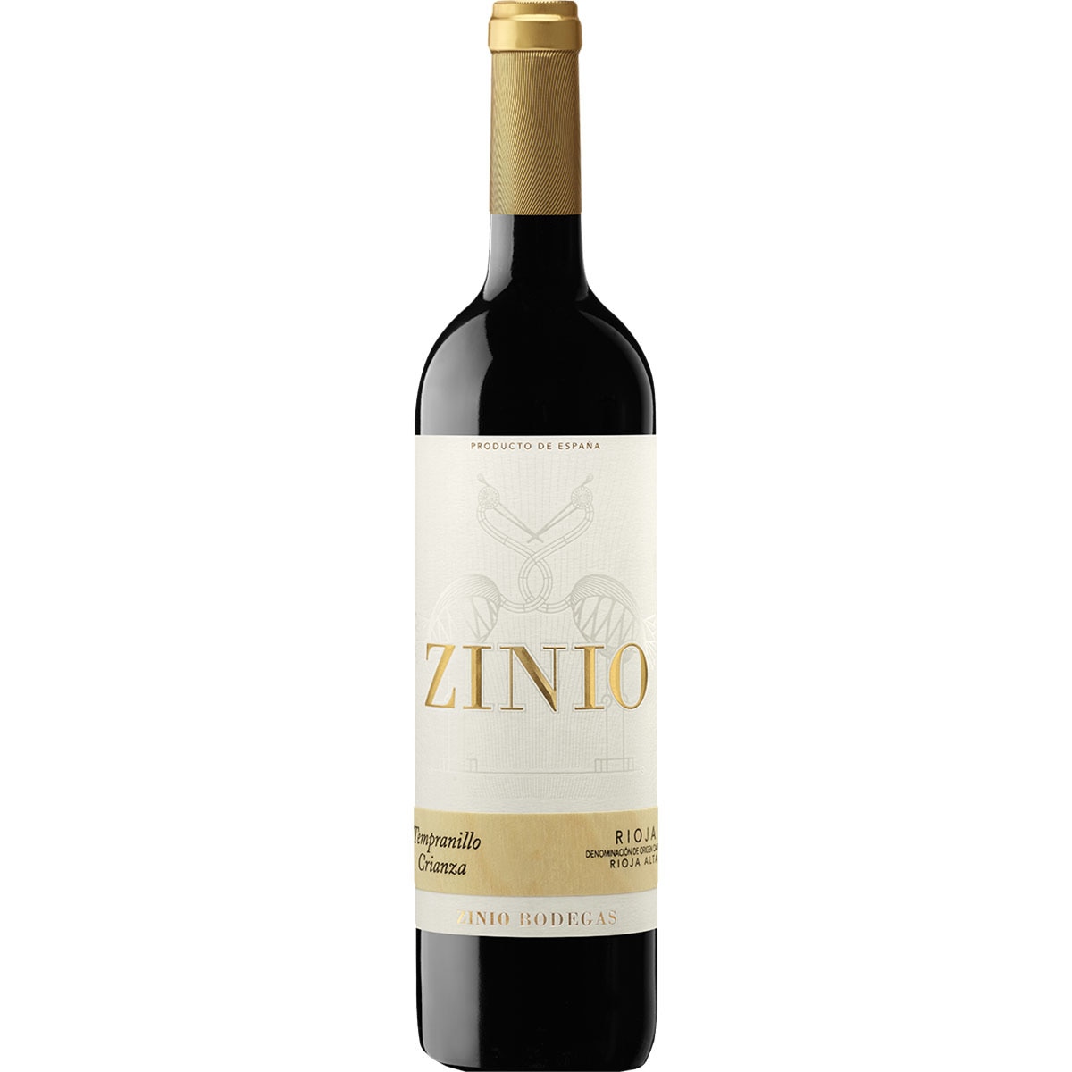 Vino tinto tempranillo crianza DO Rioja botella 75 cl · ZINIO ...