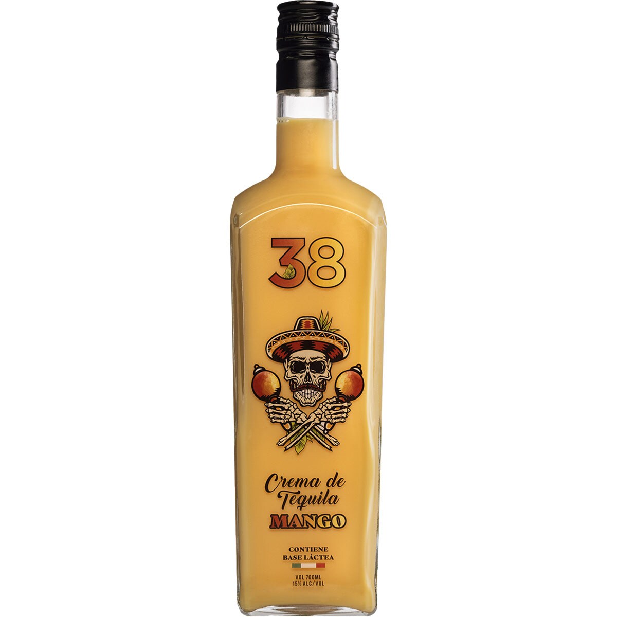 Licor De Crema De Tequila Con Mango Botella 70 Cl CALIBRE 38 Licor De Crema De Tequila Con Mango Botella 70 Cl CALIBRE 38