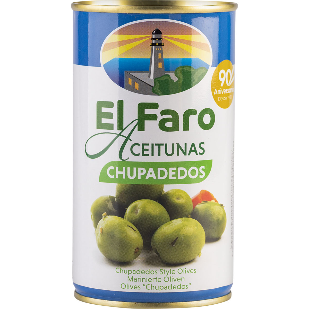 Aceitunas verdes estilo Chupadedos lata 185 g neto escurrido · EL FARO ...