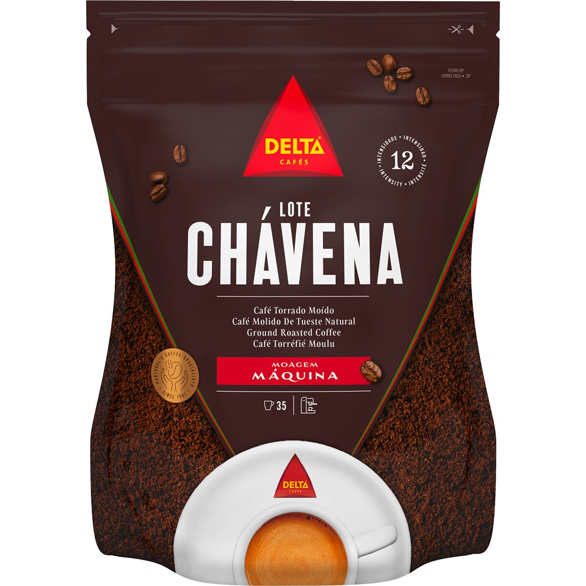 Café Moído Torrado Lote Chávena Moagem Máquina embalagem 250 g · Delta ...