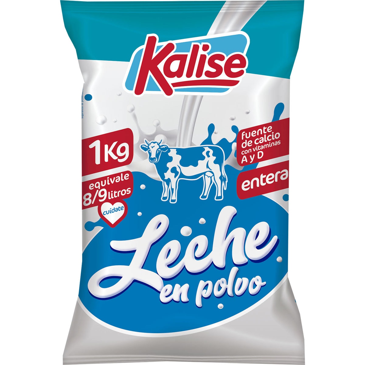 Leche entera en polvo con vitaminas A y D bolsa 1 kg · KALISE ...