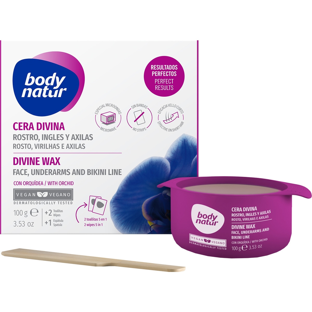 cera depilatoria Dvivina Wax para rostro, ingles y axilas con orquídea ...
