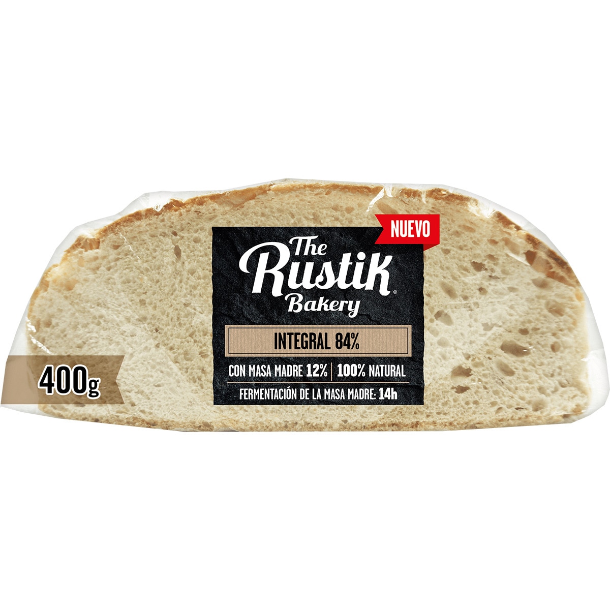 Pan integral 84% con masa madre 12% envase 400 g · THE RUSTIK BAKERY ...