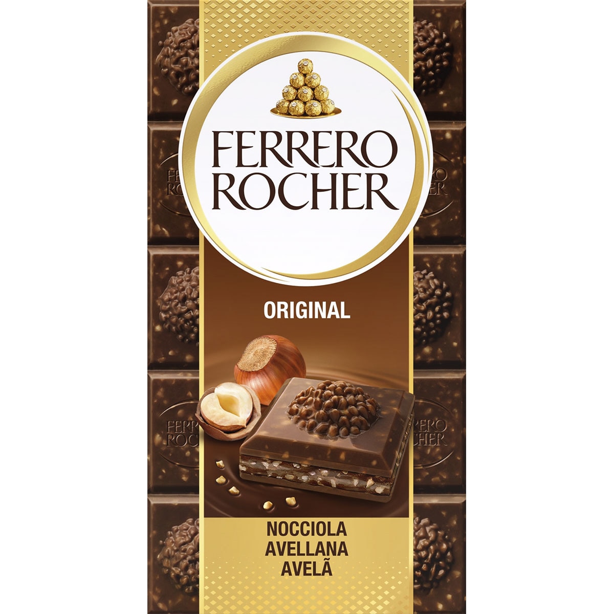 Original chocolate con leche y avellanas tableta 90 g · FERRERO ROCHER ...