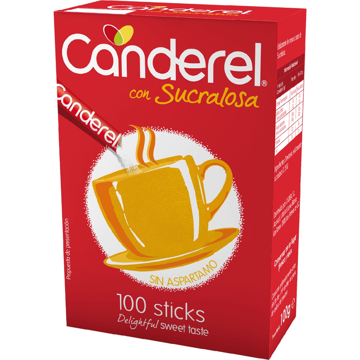 Edulcorante de mesa a base de aspartamo y acetilsulfame-K 100 sticks ...