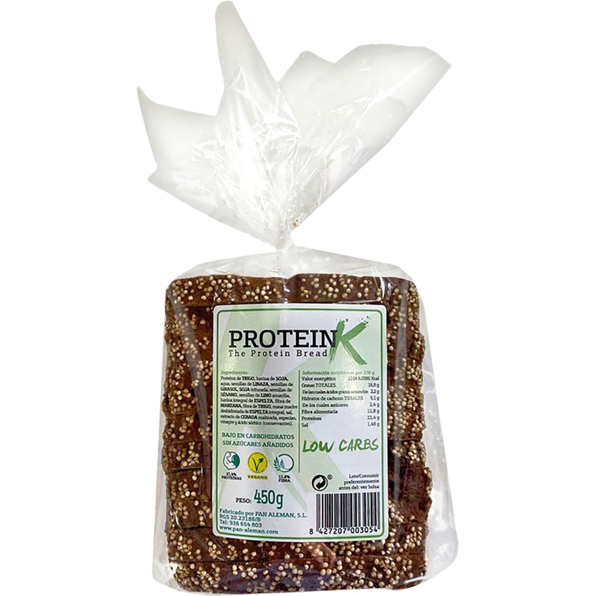 Protein K pan de proteínas envase 450 g · KETTERER · Supermercado El ...