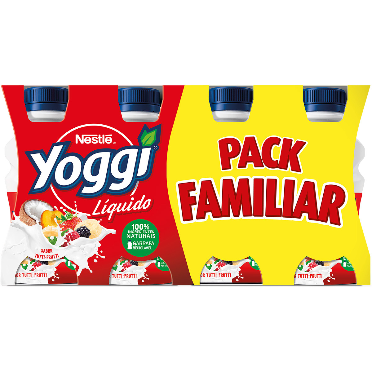 Iogurte Líquido de Tutti-Frutti Pack 8 unidades embalagem 160 g · Yoggi ...
