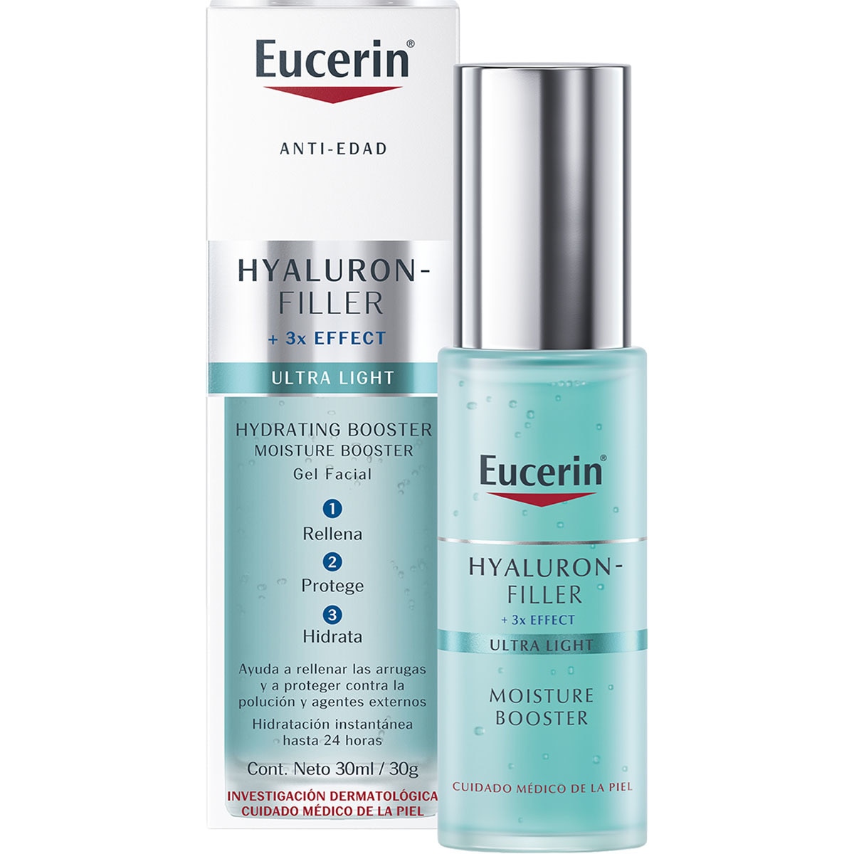 Comprar Hyaluron-Filler X 3 Effect Ultra light Moisture Booster gel ultraligero 30 ml · EUCERIN ...