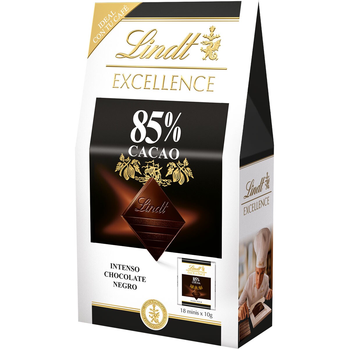 Mini napolitanas de chocolate negro intenso 85% cacao estuche 130 g ...