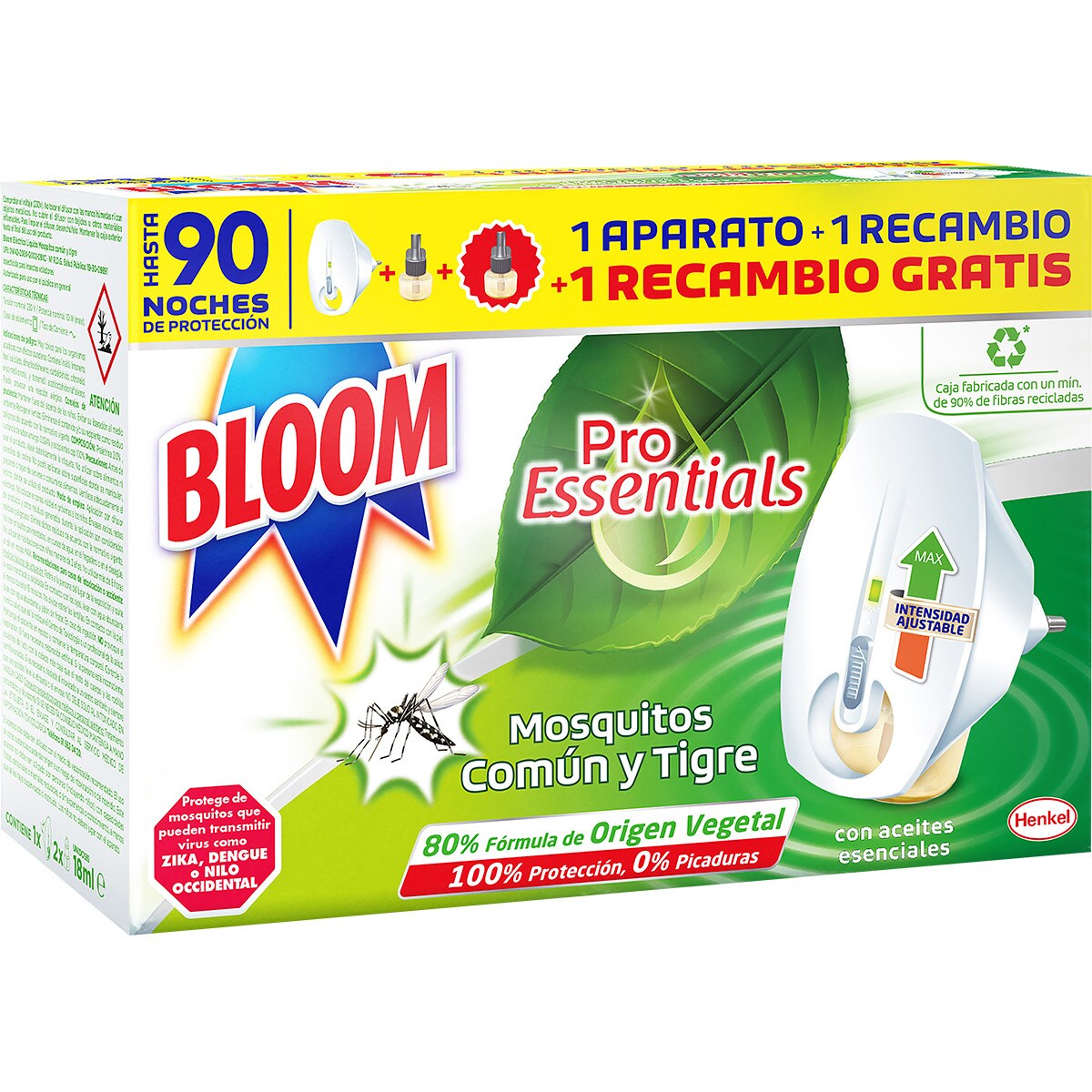 Pro Essentials insecticida volador eléctrico mosquitos común y tigre ...