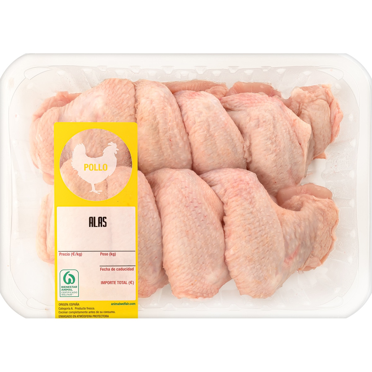 Alas enteras de pollo formato ahorro peso aproximado bandeja 950 g ...