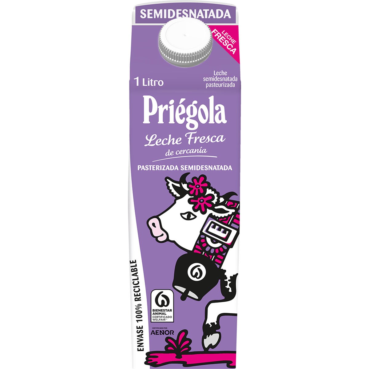Leche fresca semidesnatada pasterizada envase 1 l · PRIEGOLA ...