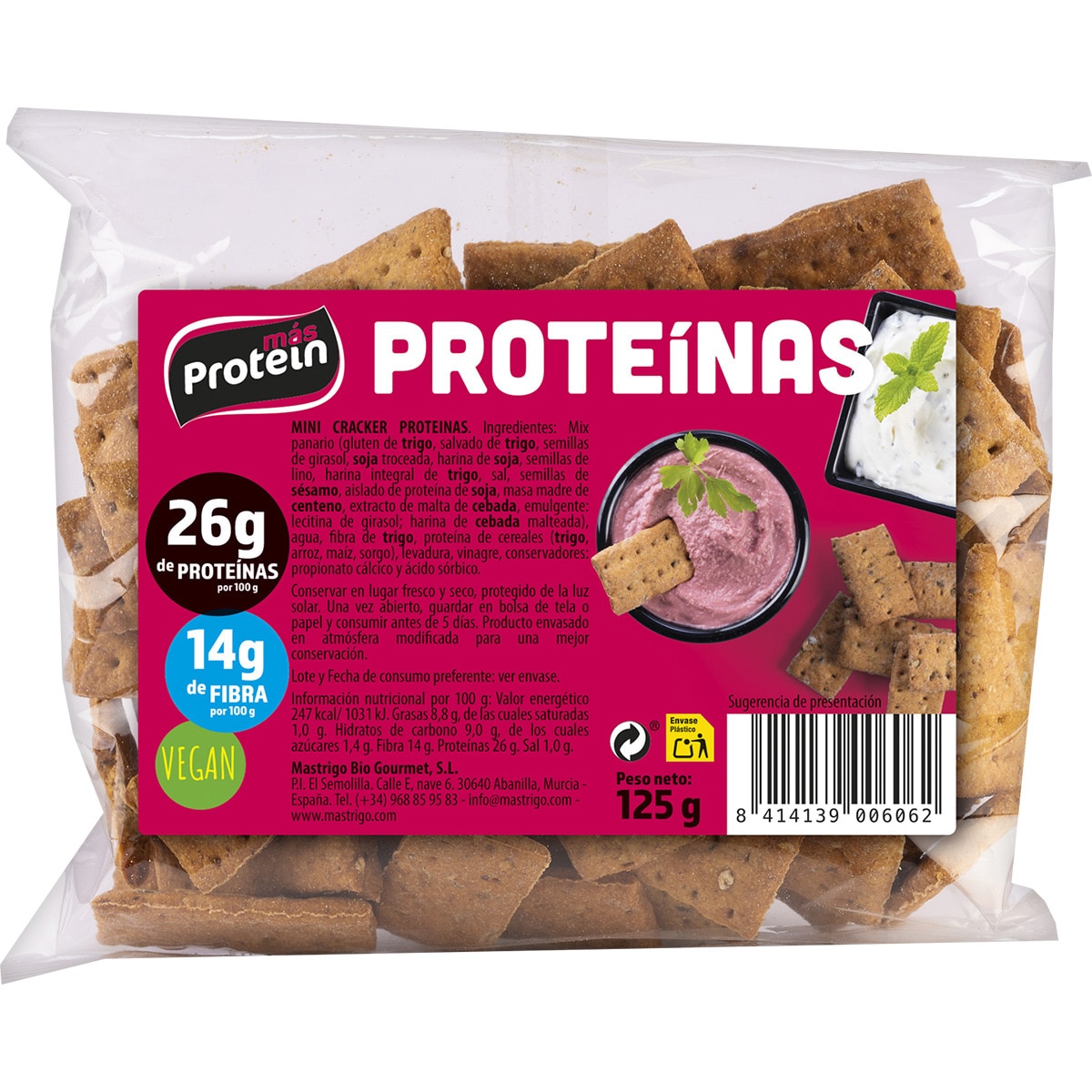 Crackers con 26 g de proteína bolsa 125 g · MAS PROTEIN · Supermercado ...