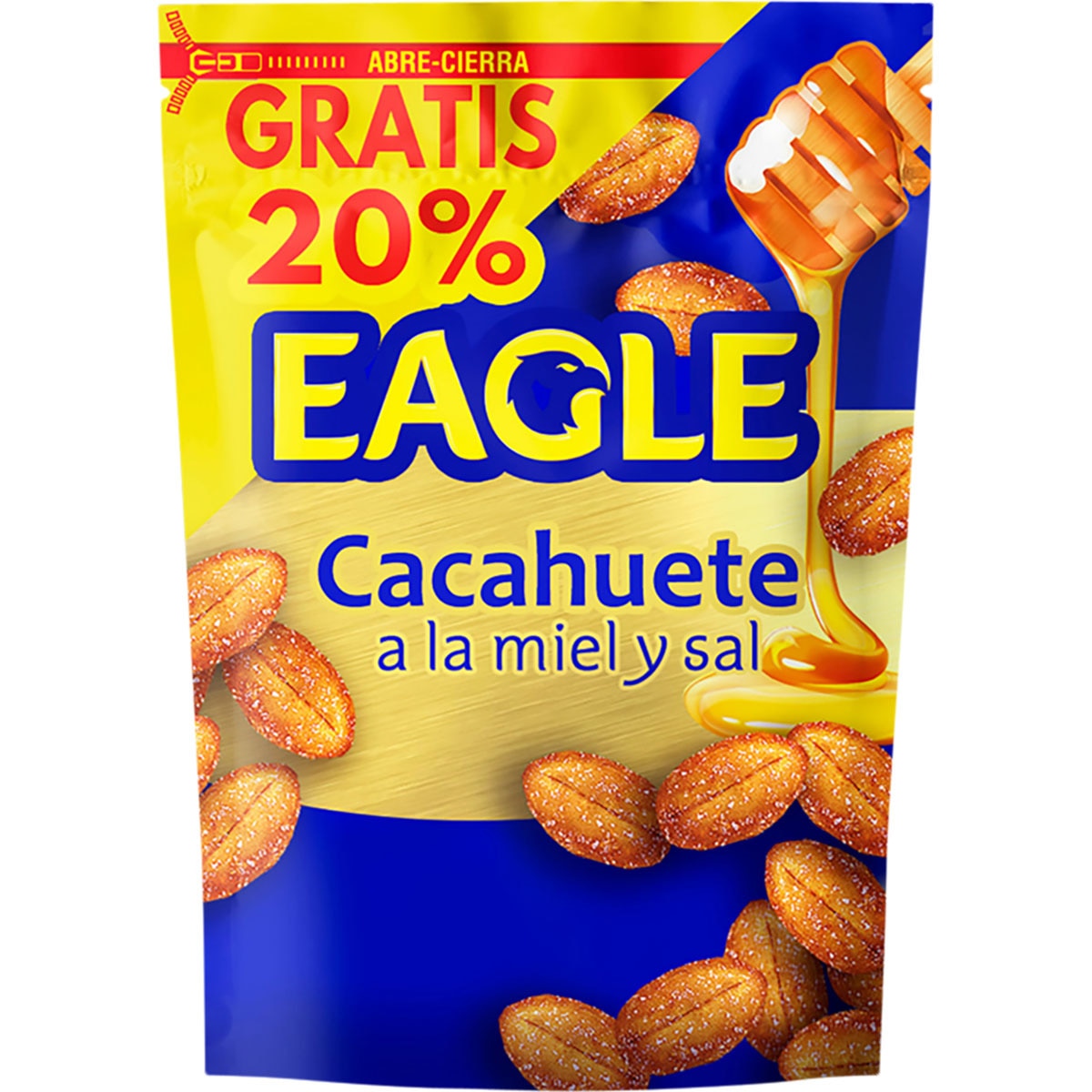 Cacahuetes dorados a la miel y sal bolsa 90 g · EAGLE · Supermercado El ...