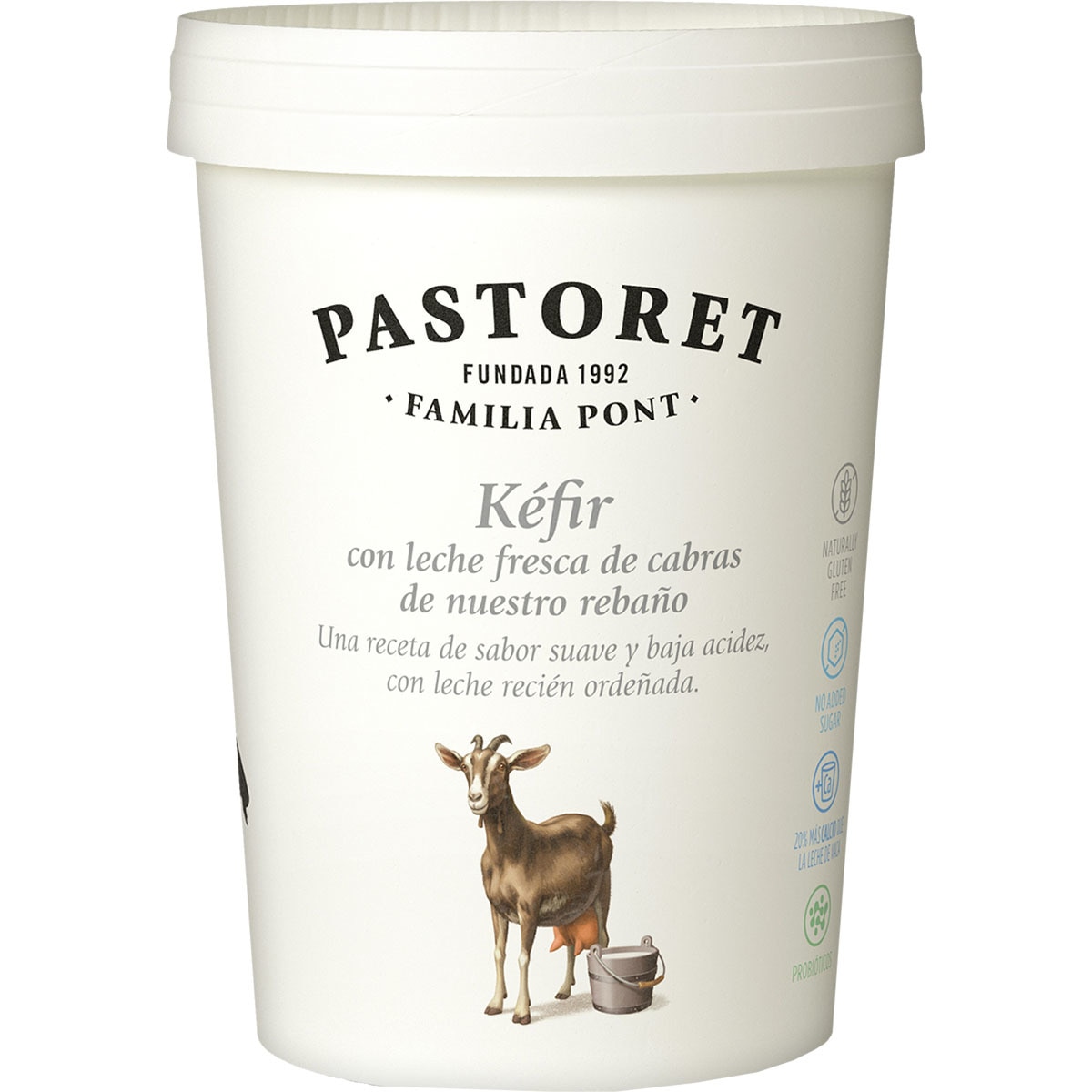 Kéfir suave de cabra con leche fresca envase 500 g · PASTORET ...