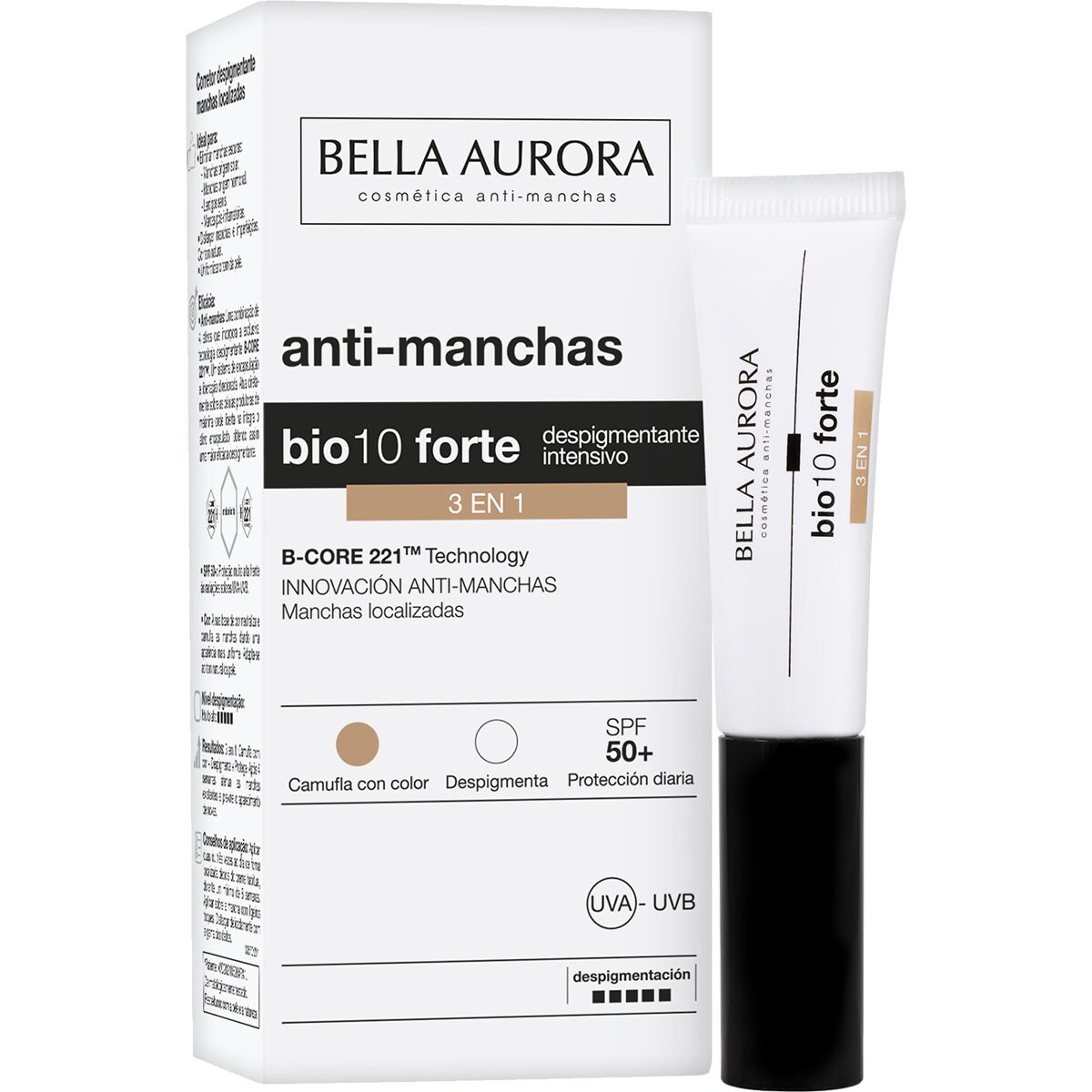 Comprar Bio10 forte Anti-Manchas crema de día despigmentante intensiva 3 en 1 con color SPF-50 ...